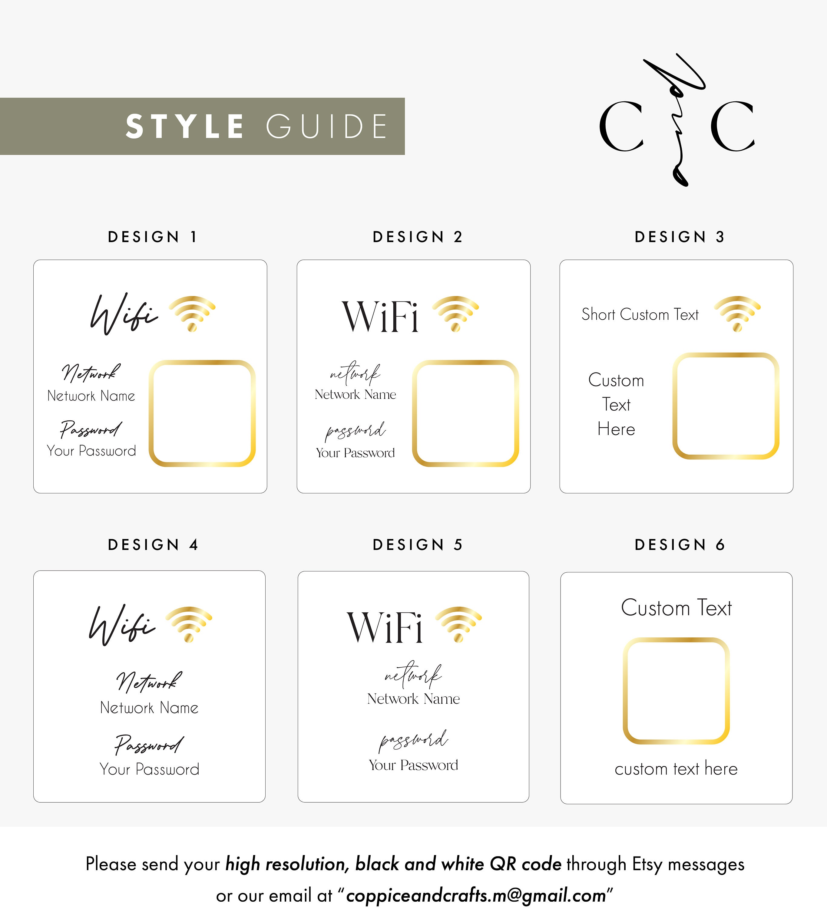 Wifi QR Code With Base Wifi Sign Scan for Wifi Custom - Etsy