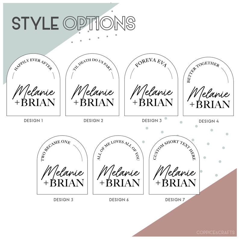 Custom Name Arch Acrylic Cake Topper Modern Arch Cake Topper - Etsy