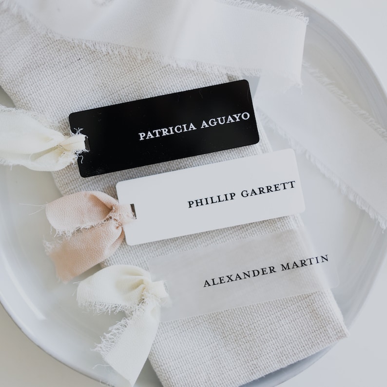 Rectangle Place Cards Acrylic - Acrylic Place Cards - Minimalist Table ...