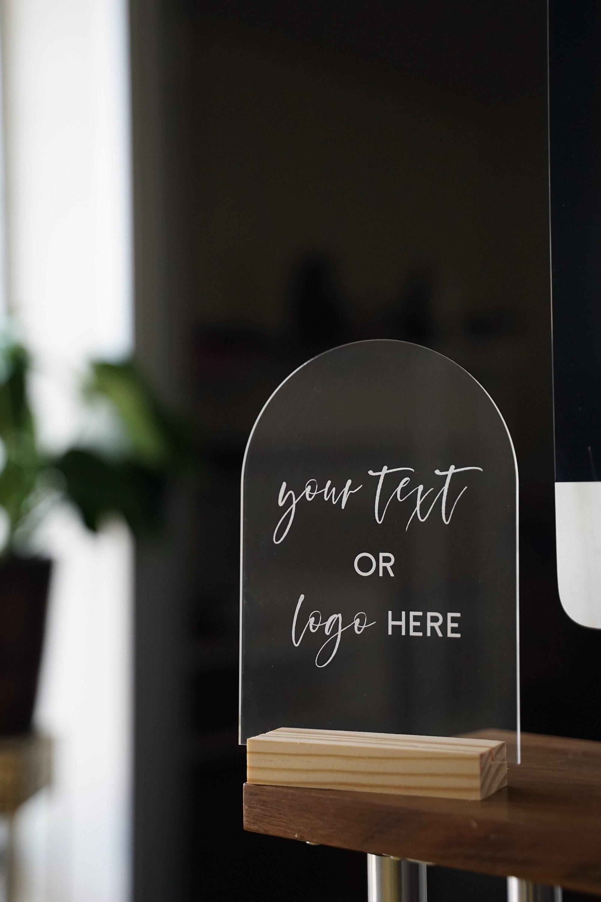 Custom Arch Acrylic Sign Small Acrylic Business Signs | Etsy