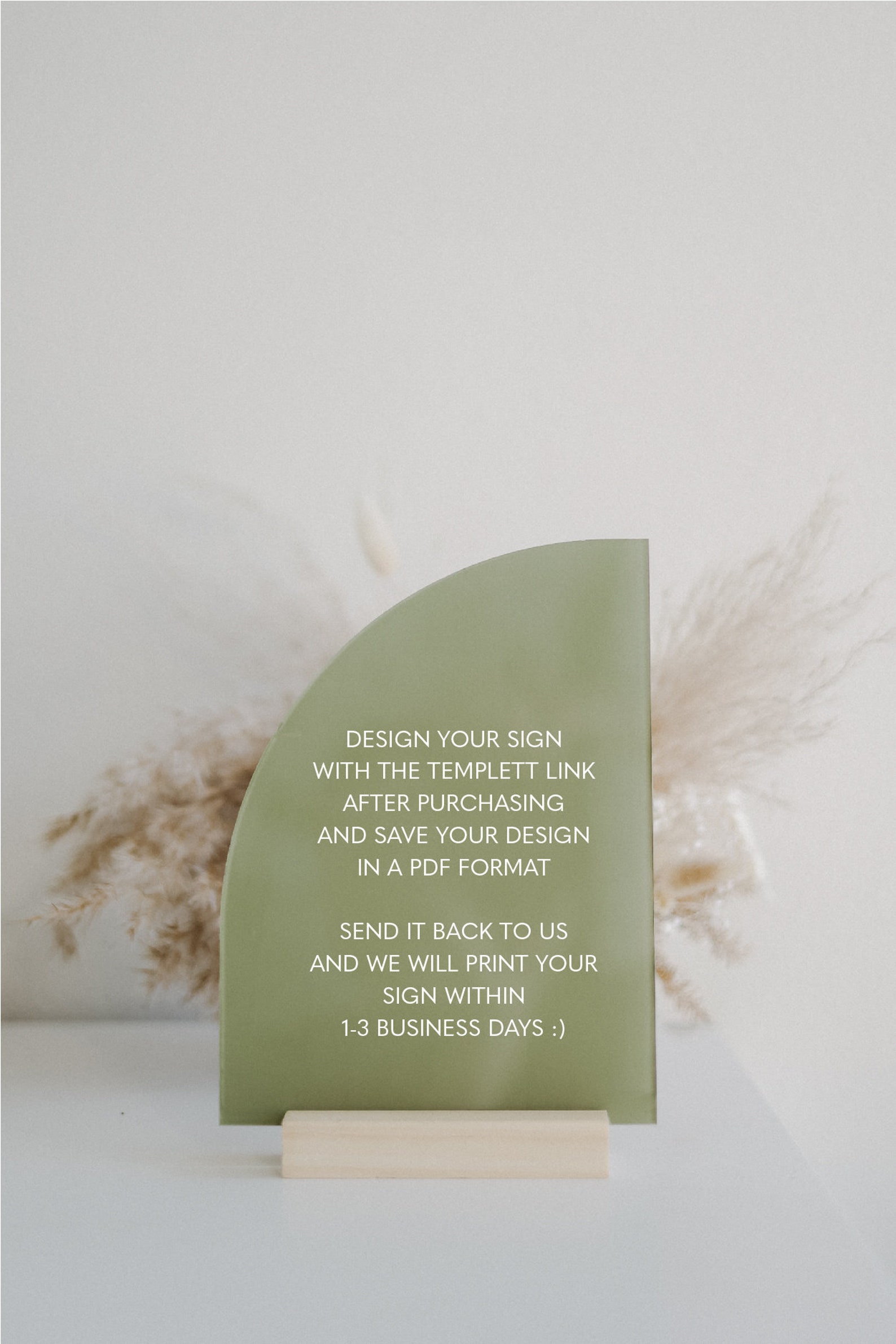 Custom Half Arch Text Acrylic Sign Small Acrylic Business - Etsy