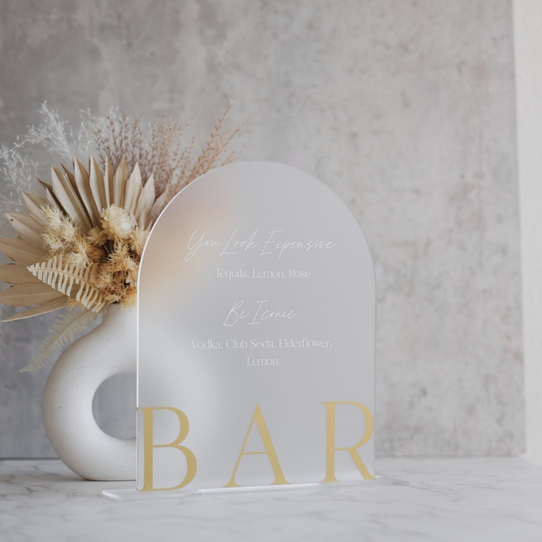 Signature Drinks Bar Menu Sign Personalized Drinks Custom - Etsy