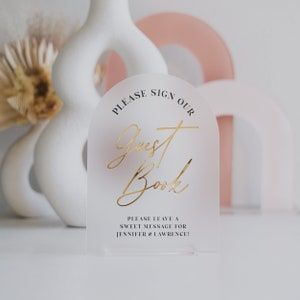 Guestbook Acrylic Sign, Please Sign Our Guestbook Acrylic Wedding Sign ...