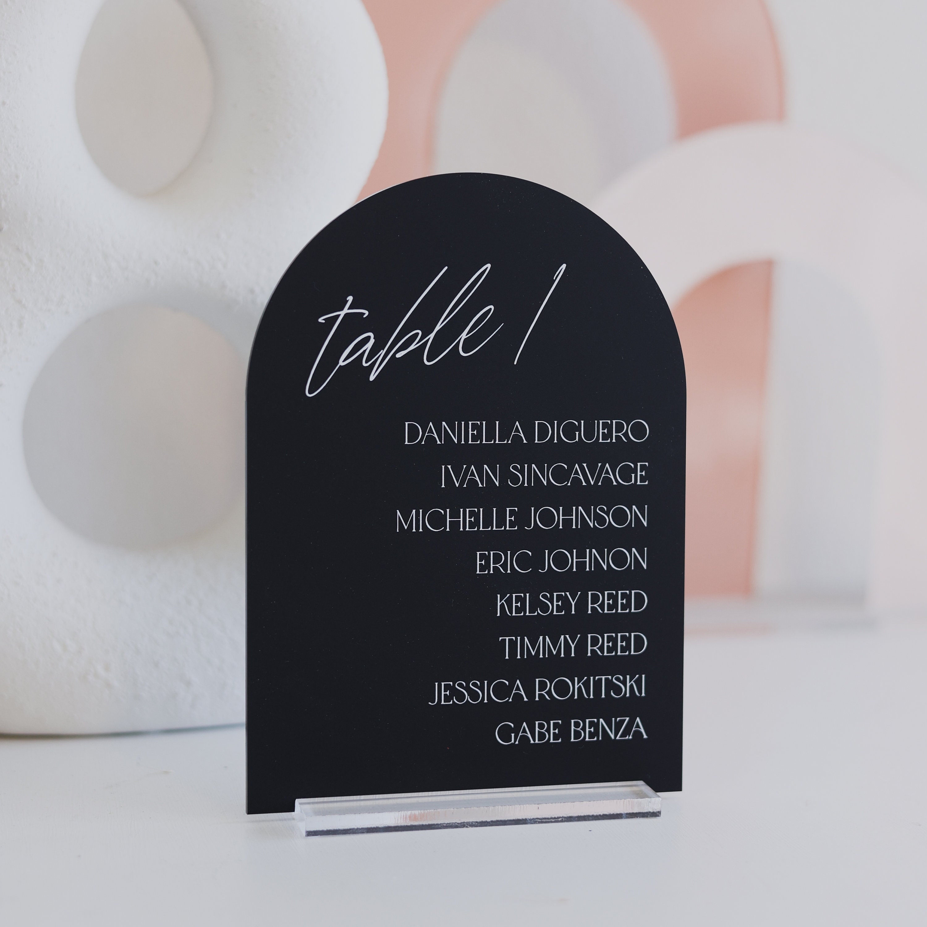 Arch Luxe 5x7" Seating Chart Signs - Find Your Seat Table Seating Chart ...