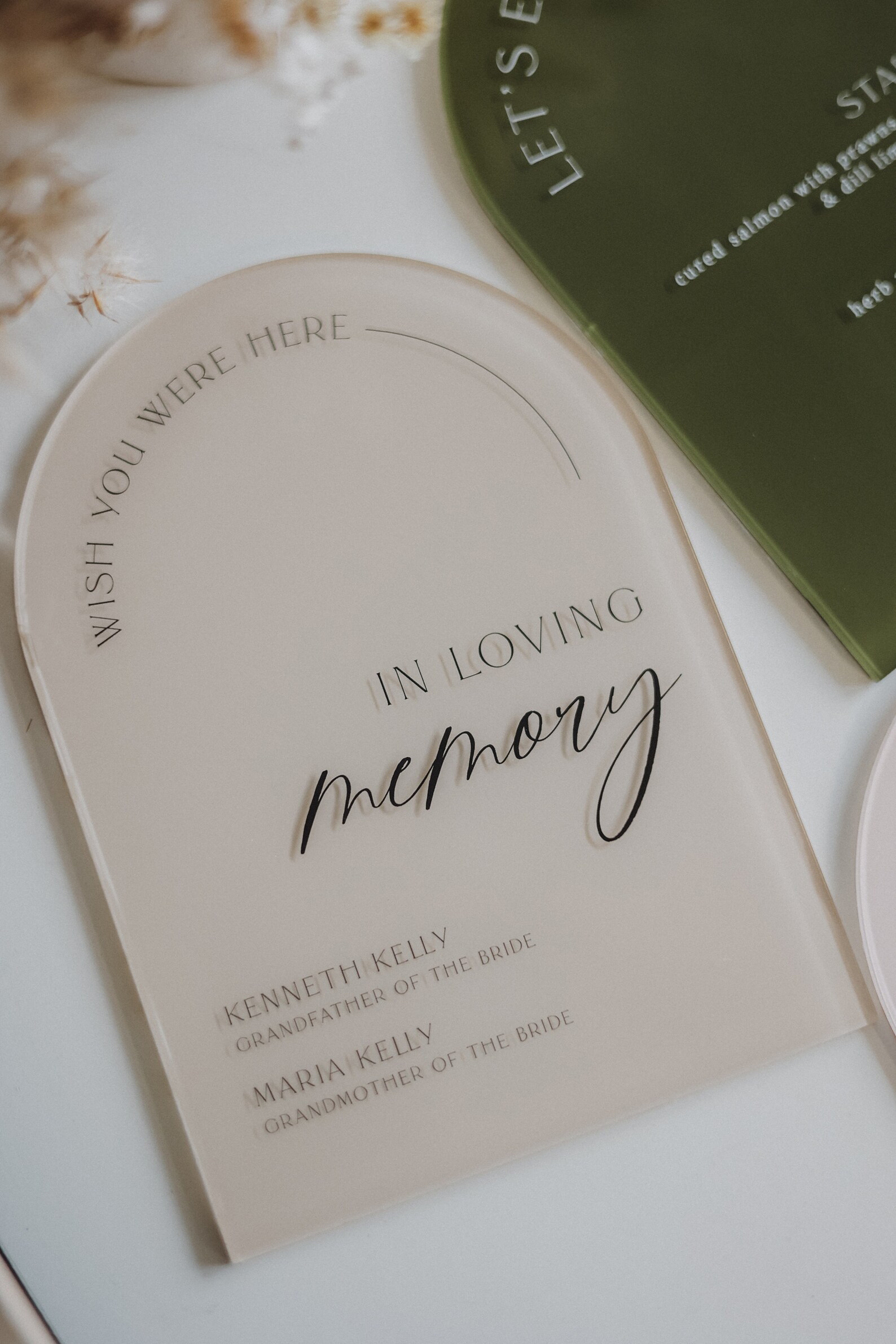 In Loving Memory Table Sign in Memory Wedding Sign Modern Script ...