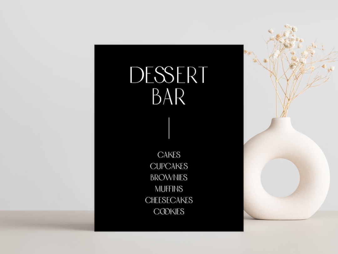 Dessert Bar Acrylic Sign | Sweets Wedding Sign | Modern Script Acrylic ...