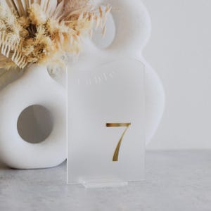 Minimalist Layered Luxe Acrylic Table Numbers - Wedding Table Numbers ...