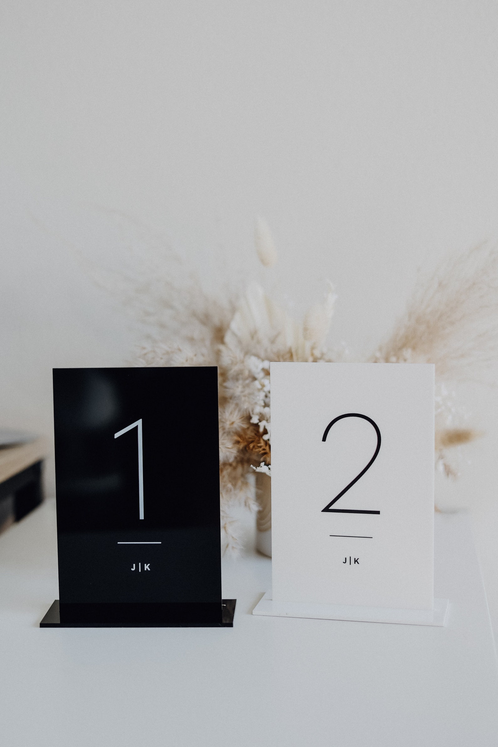 Luxe Acrylic Rectangle Table Numbers Minimalist Wedding Table Numbers ...