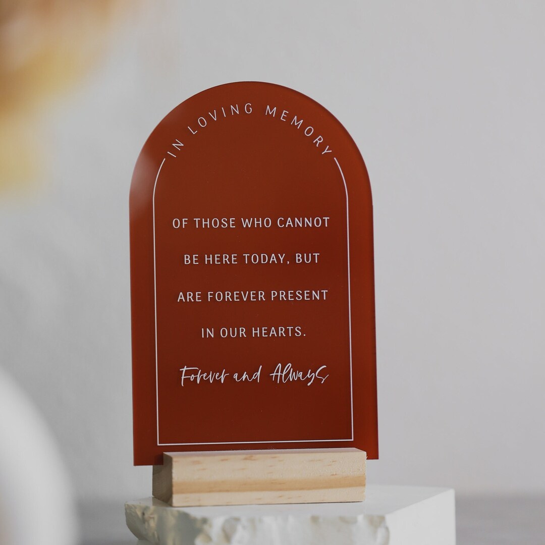 In Loving Memory Table Sign in Memory Wedding Sign Modern Script ...