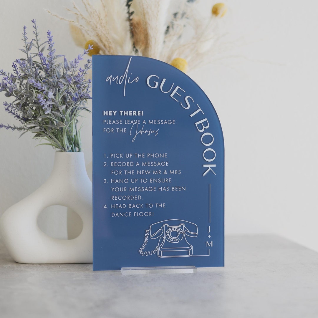 Audio Guestbook Sign With Initials | Leave a Message Telephone ...