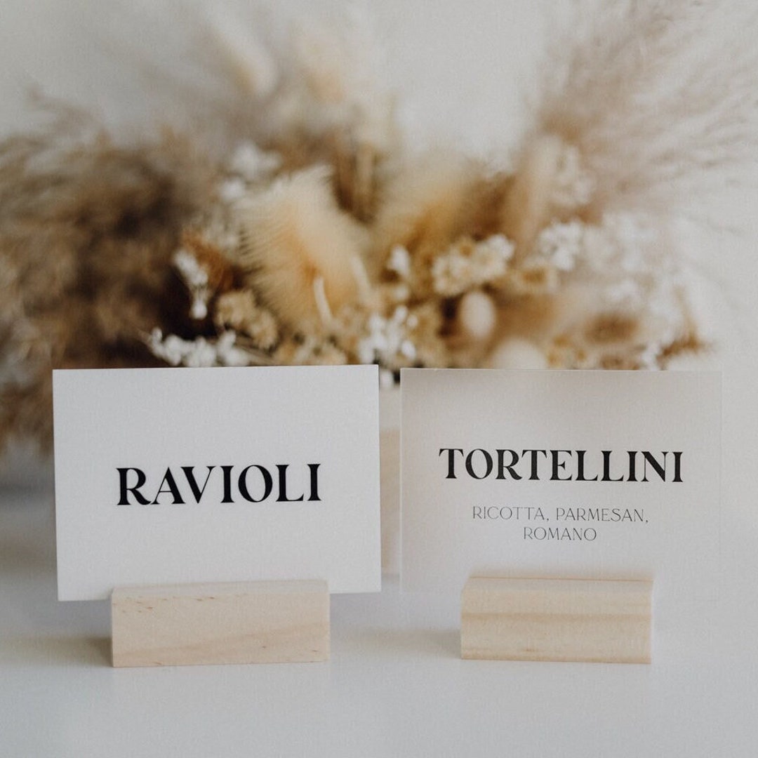 Acrylic Food Signs Wedding Food Signs Buffet Food Tag - Etsy