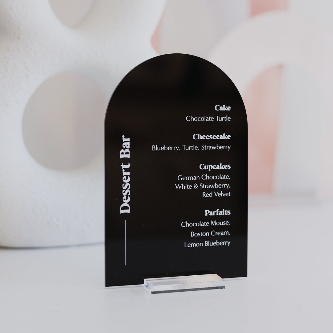 Dessert Table Sign Sweetswedding Sign Modern Script Acrylic Wedding ...
