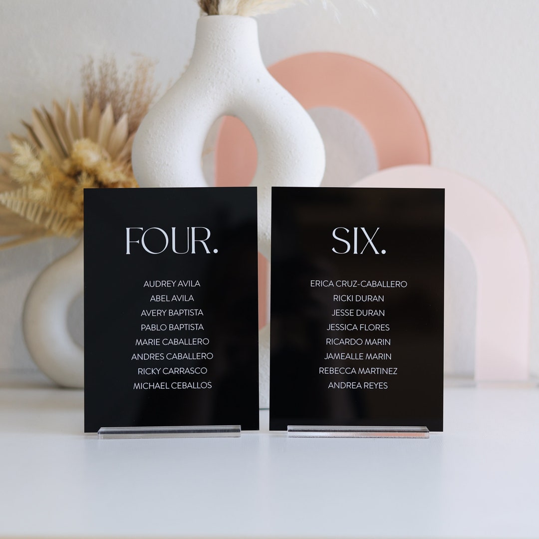 Rectangle Luxe 5x7 Seating Chart Signs Find Your Seat Table Seating ...