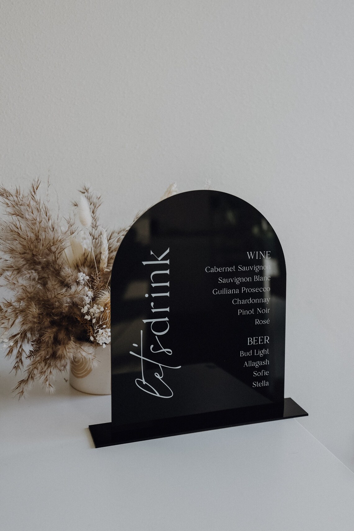 Let's Drink Bar Menu Sign Personalized Drinks Custom - Etsy