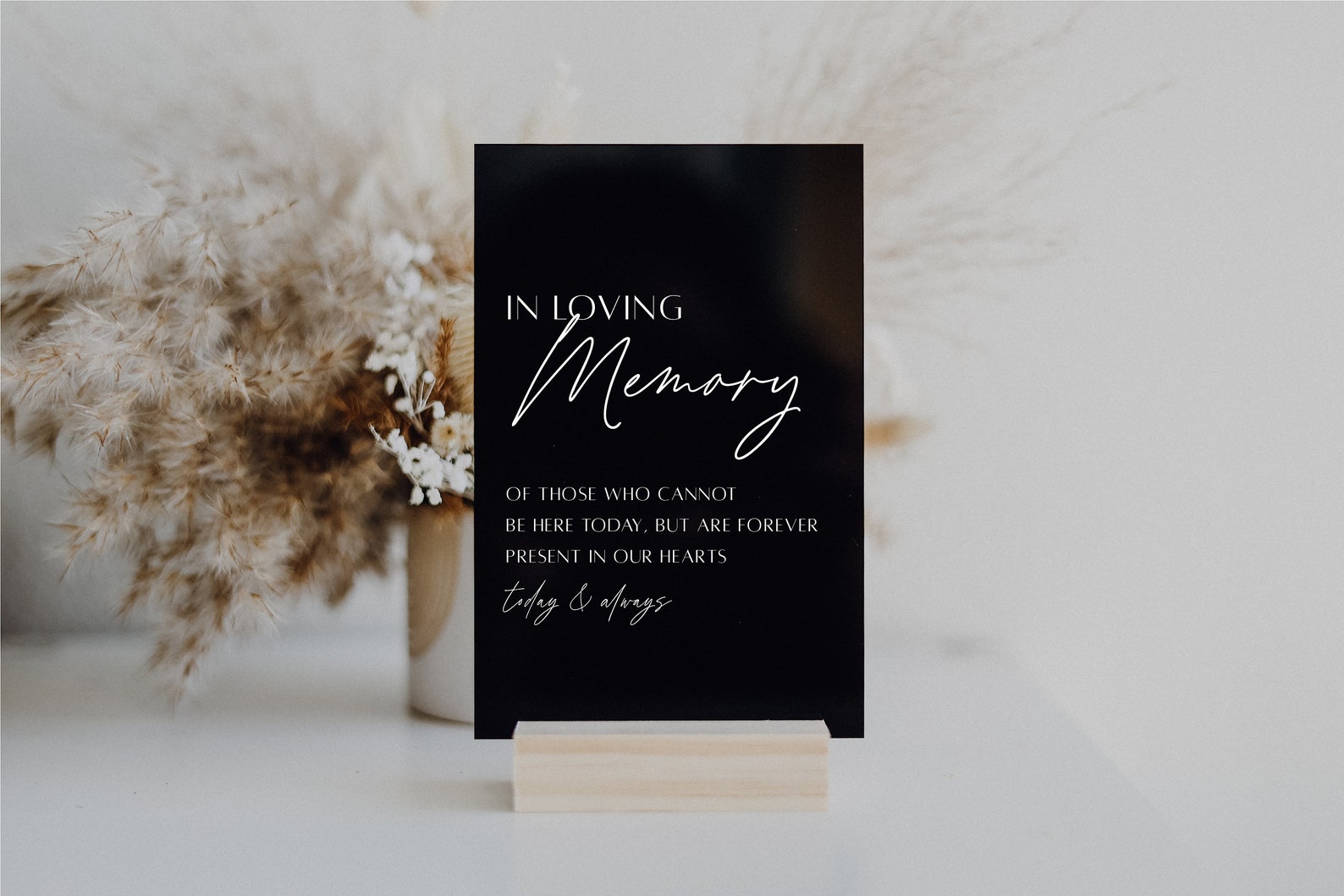 In Loving Memory Table Sign in Memory Wedding Sign Modern Script ...
