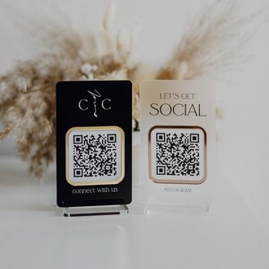 QR Code Sign Mini Stocking Stuffer - Scan to Pay Sign - Social Media ...