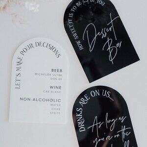 Open Bar Sign | Drinks Are on Us Sign | Custom Acrylic Bar Menu ...
