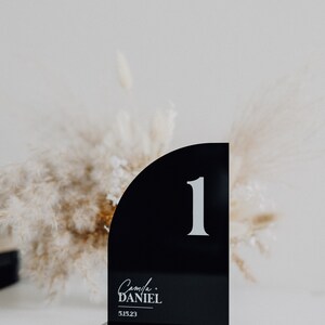 Half Arch Luxe Acrylic Table Numbers - Wedding Table Numbers - Wedding ...