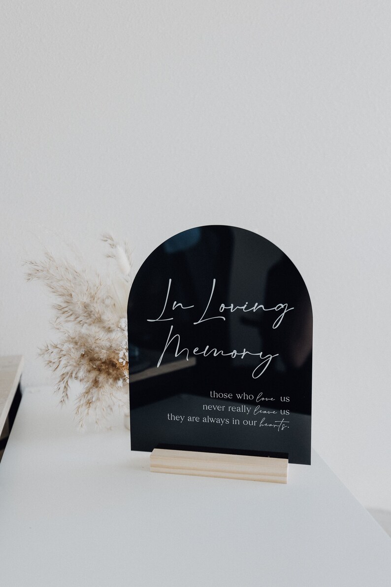 In Loving Memory Table Sign in Memory Wedding Sign Modern - Etsy