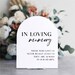 In Loving Memory Acrylic Sign, Wedding Memorial Sign, Remembrance Table ...