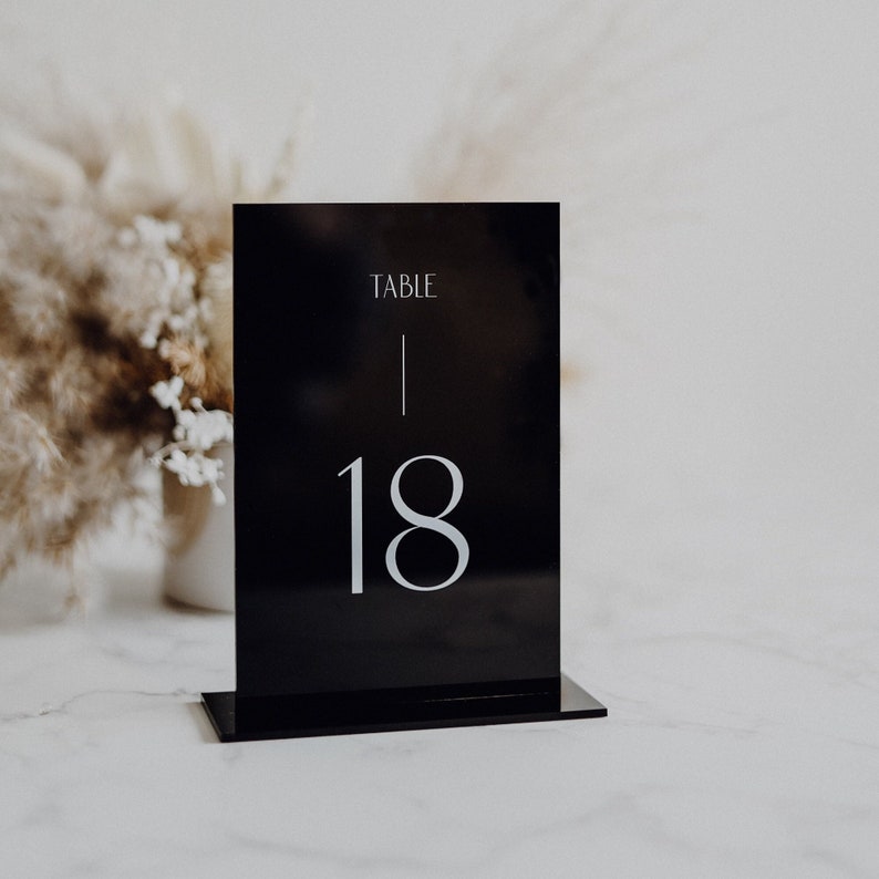 Luxe Acrylic Rectangle Table Numbers Wedding Table Numbers - Etsy