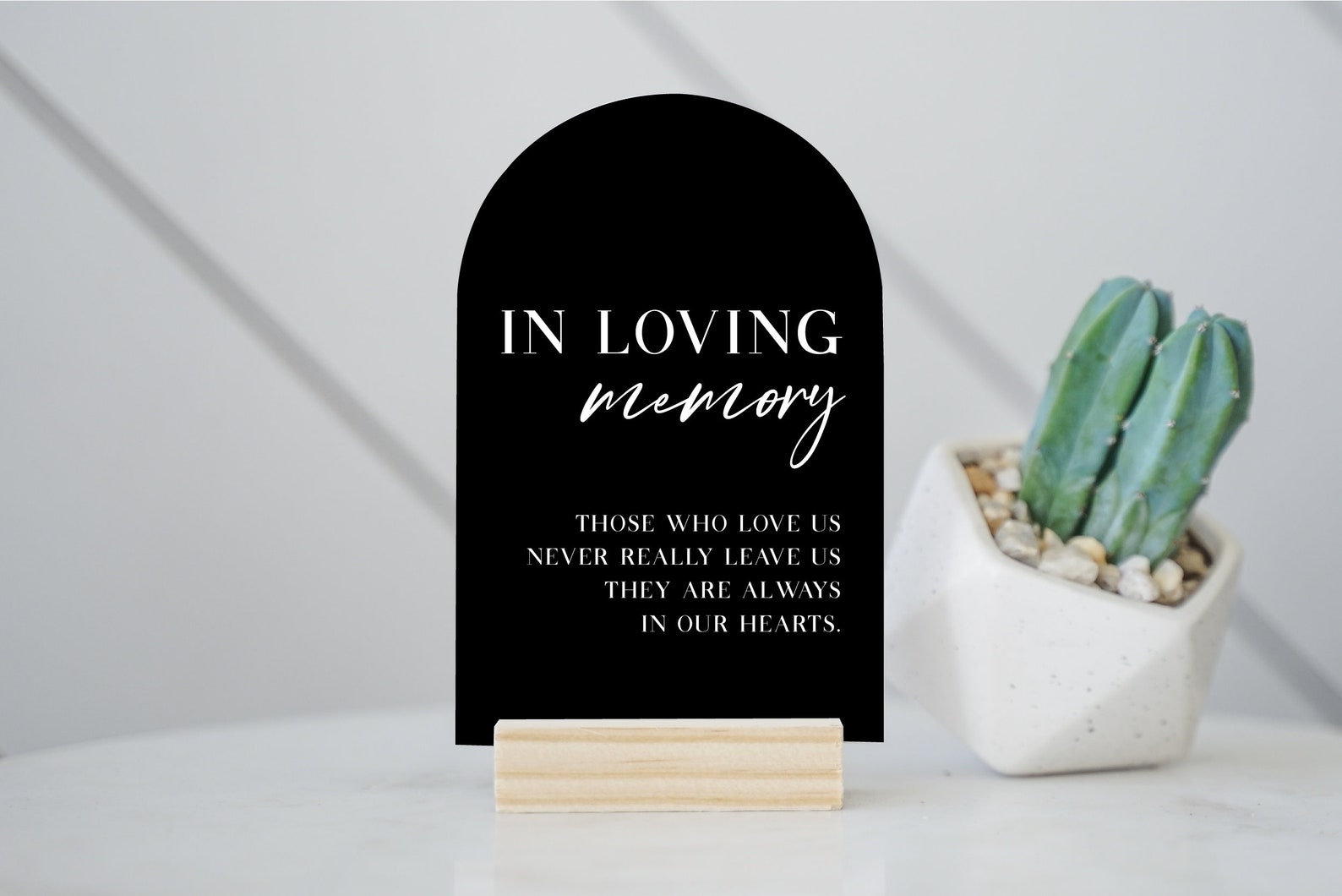 In Loving Memory Table Sign in Memory Wedding Sign Modern - Etsy