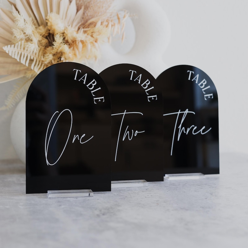 Black Table Numbers - Etsy