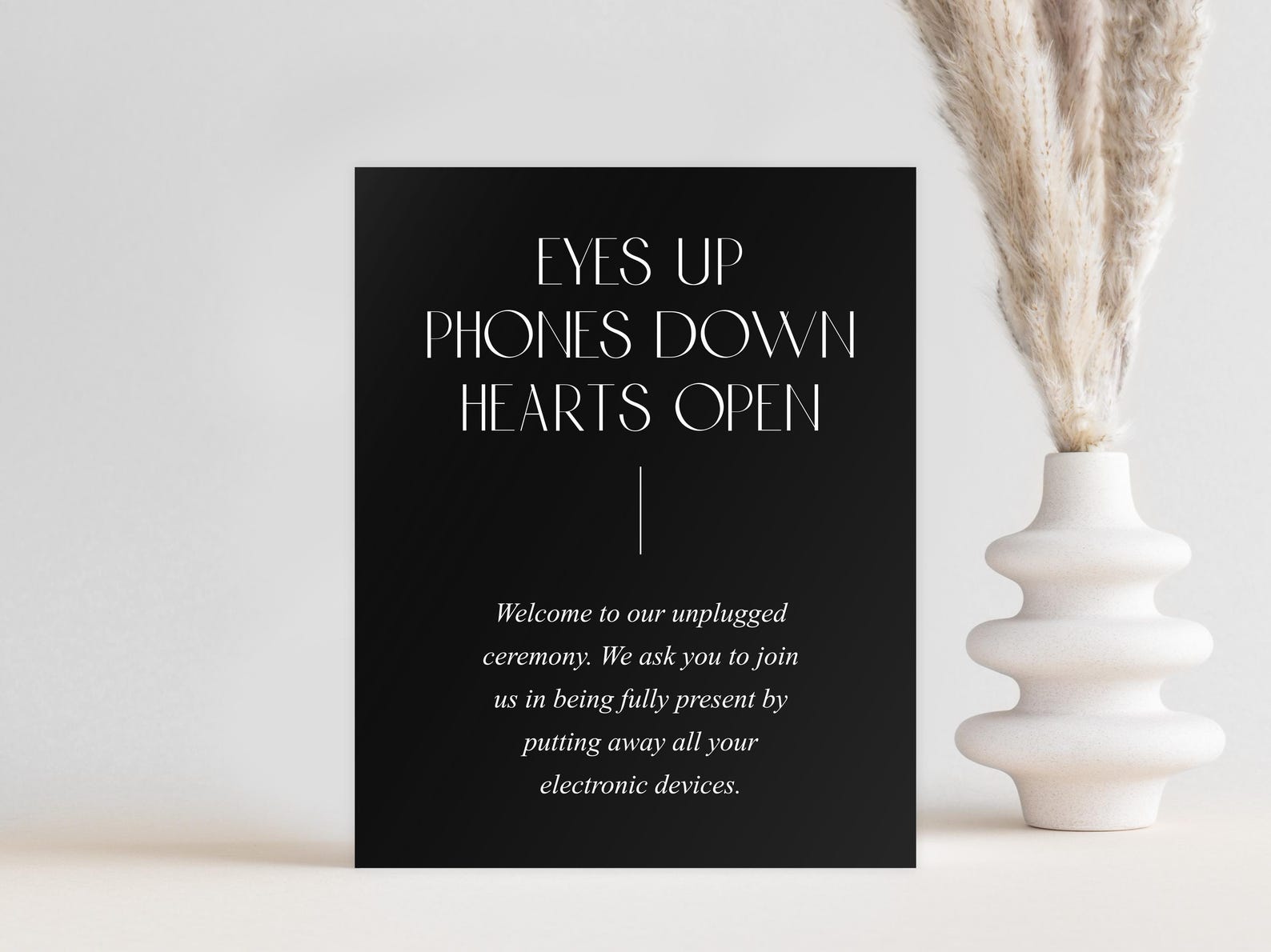 Unplugged Ceremony Table Sign | Ceremony Sign | Modern Script Acrylic ...