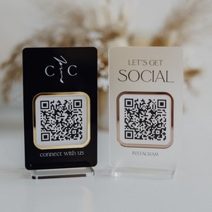 QR Code Sign Mini Stocking Stuffer - Scan to Pay Sign - Social Media ...