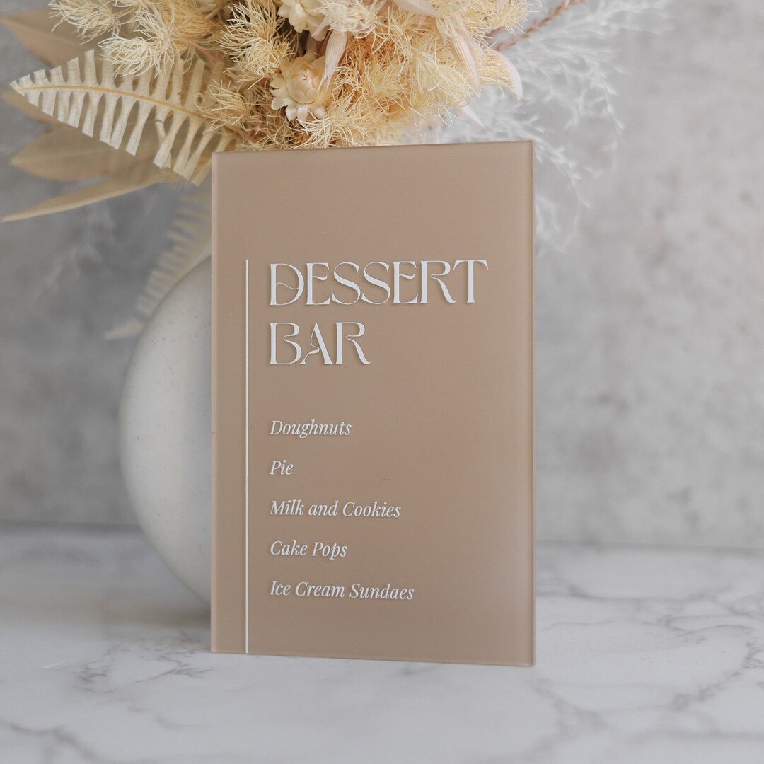 Dessert Table Sign | Sweets Wedding Sign | Modern Script Acrylic ...