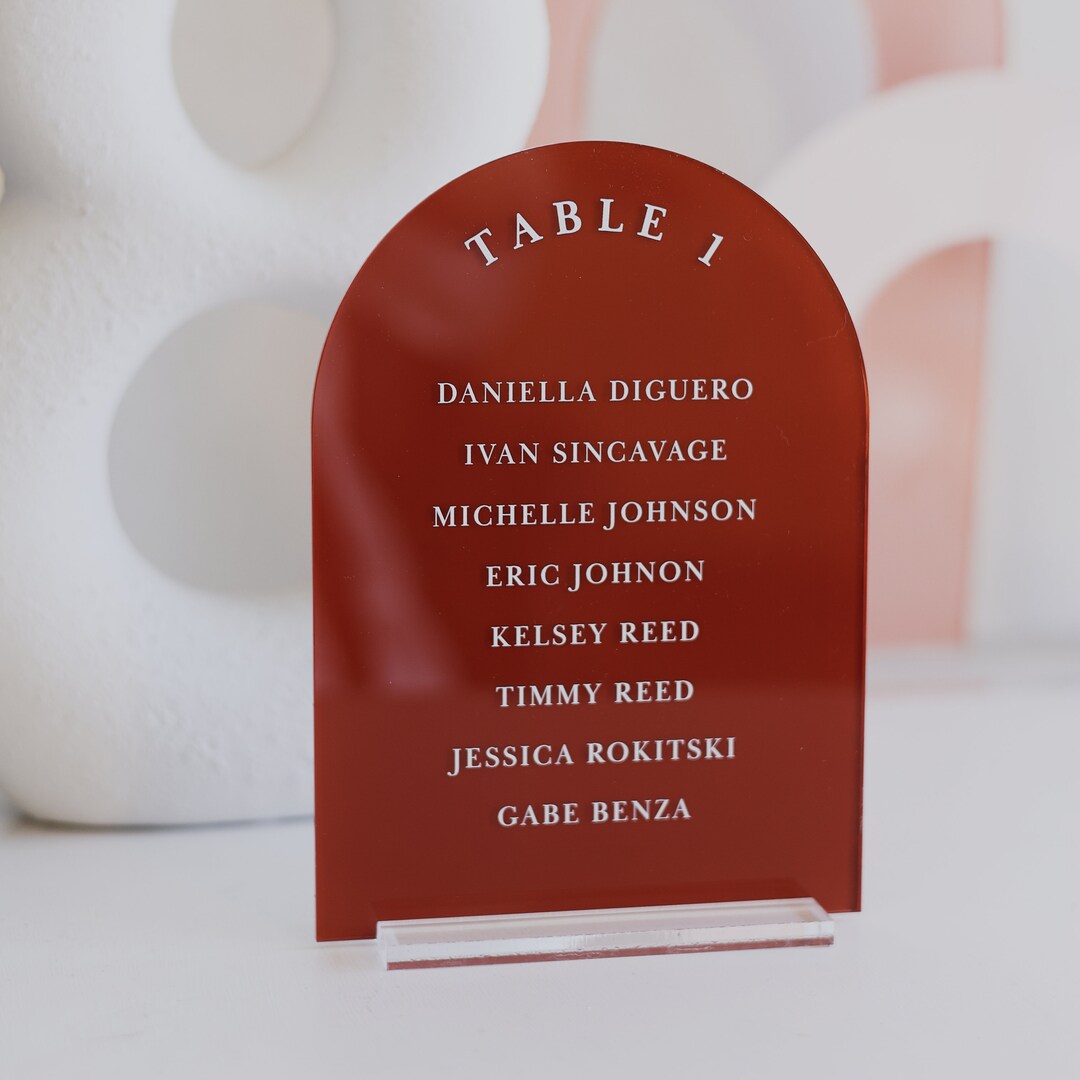 Arch Luxe 5x7" Seating Chart Signs - Find Your Seat Table Seating Chart ...