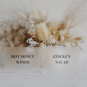 Acrylic Food Signs Wedding Food Signs Buffet Food Tag - Etsy