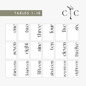 Luxe Acrylic Rectangle Table Numbers - Minimalist Wedding Table Numbers ...