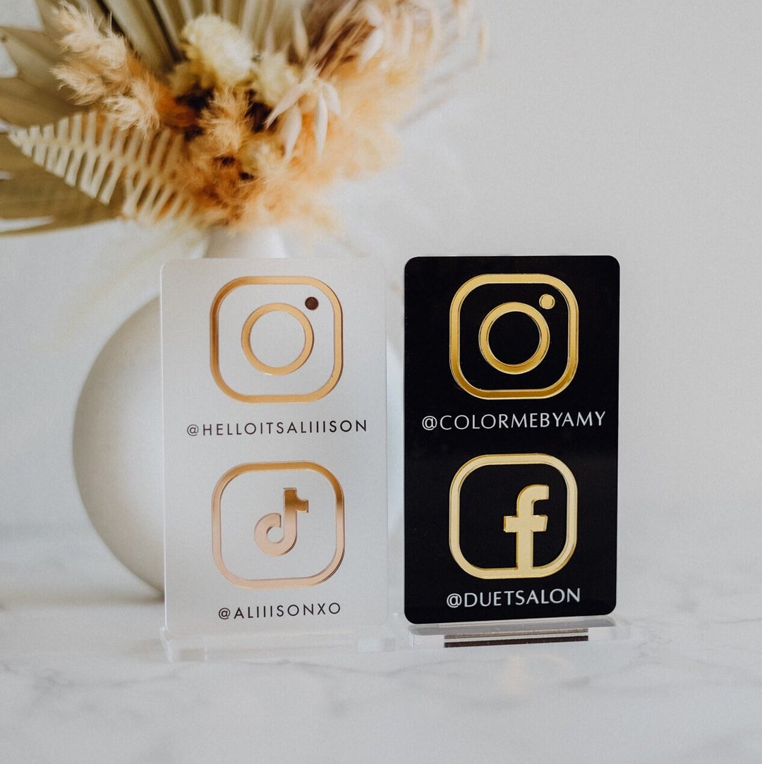 Mini Social Media Sign Stocking Stuffer Scan to Pay Sign Social Media ...