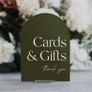 Cards & Gifts Arch Table Sign | Gift and Cards Sign | Modern Script ...