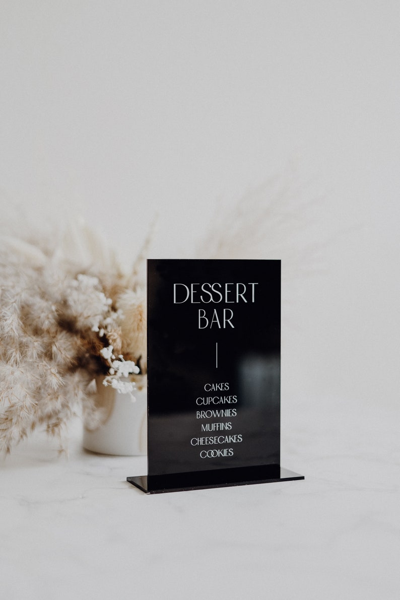 Dessert Table Sign Sweets Wedding Sign Modern Script - Etsy