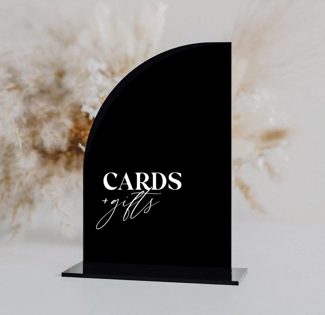 Cards & Gifts Arch Table Sign | Gift and Cards Sign | Modern Script ...