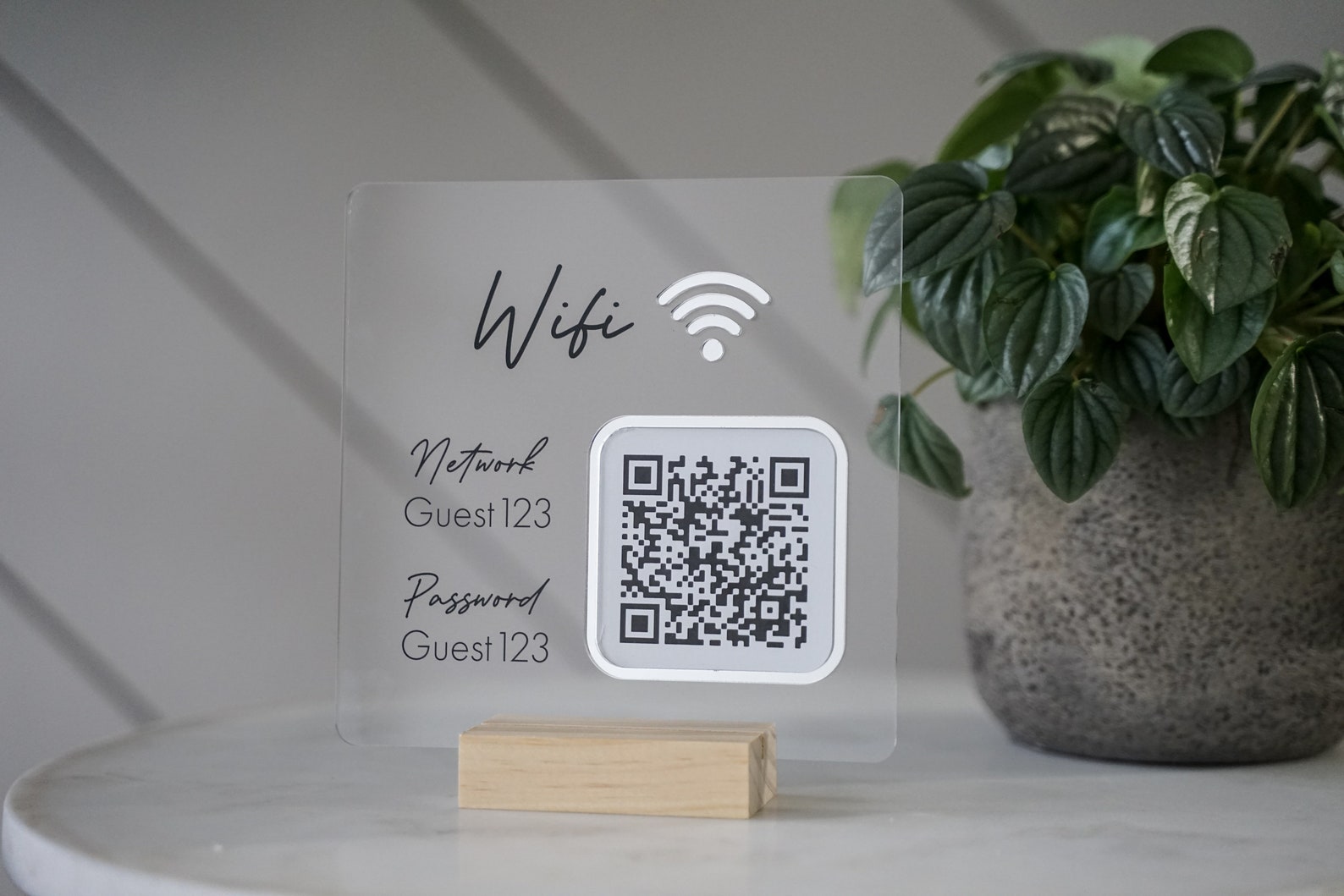 Wifi QR Code With Base Wifi Sign Scan for Wifi Custom - Etsy