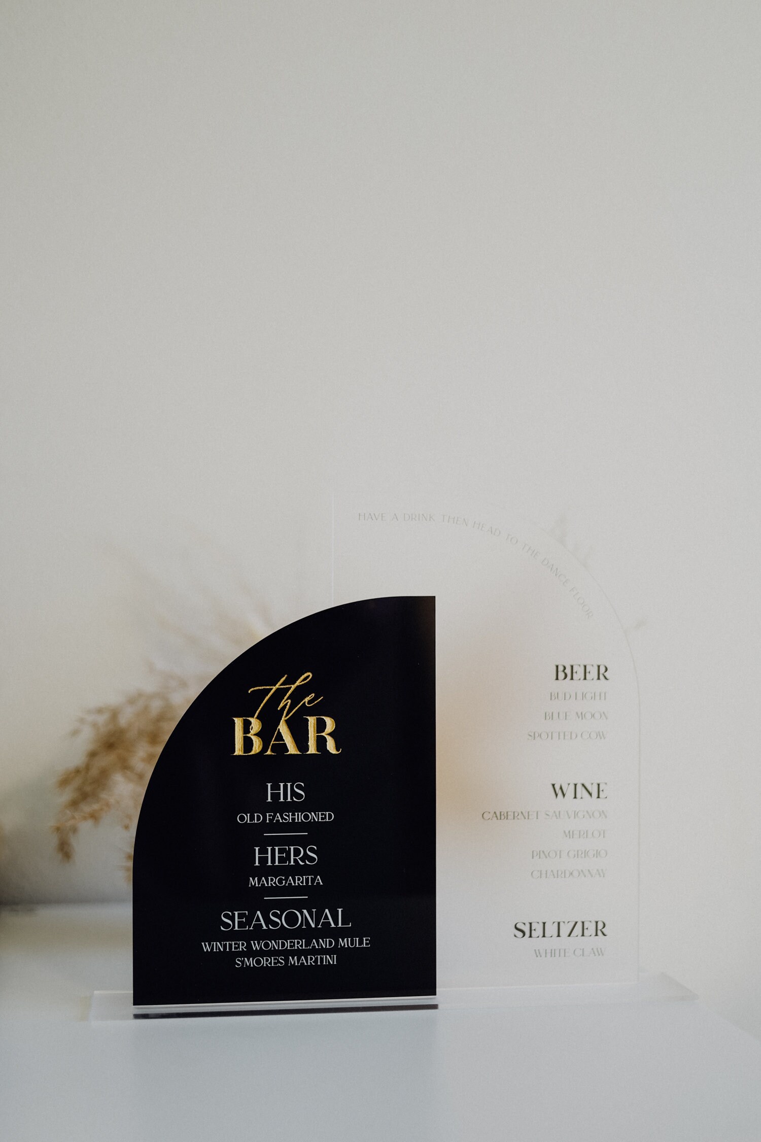 Double Arch Bar Menu Sign Personalized Drinks Custom - Etsy