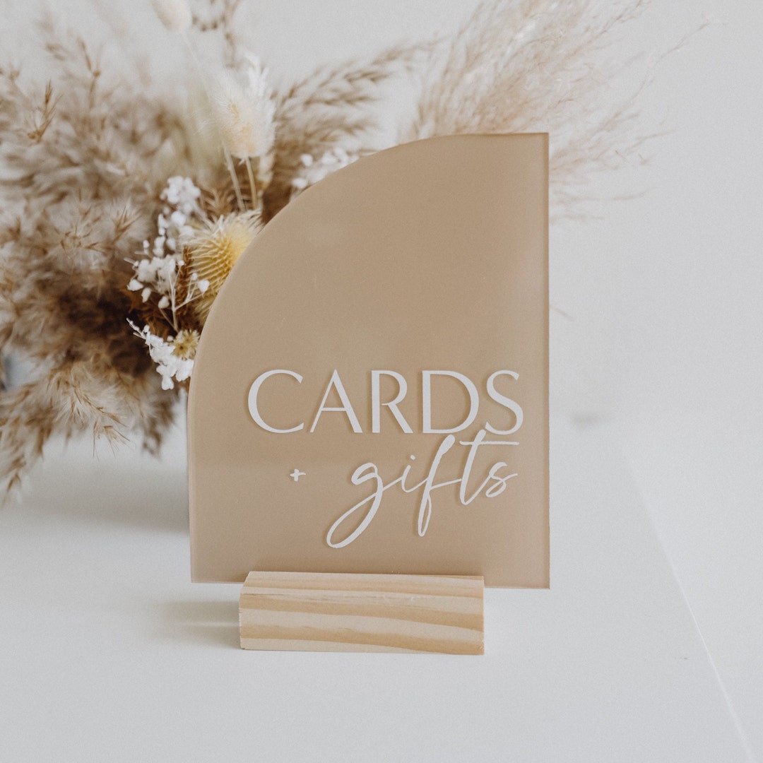Cards & Gifts Half Arch Table Sign | Gift and Cards Sign | Modern ...