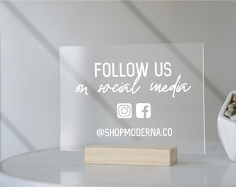 Follow Us Sign - Etsy