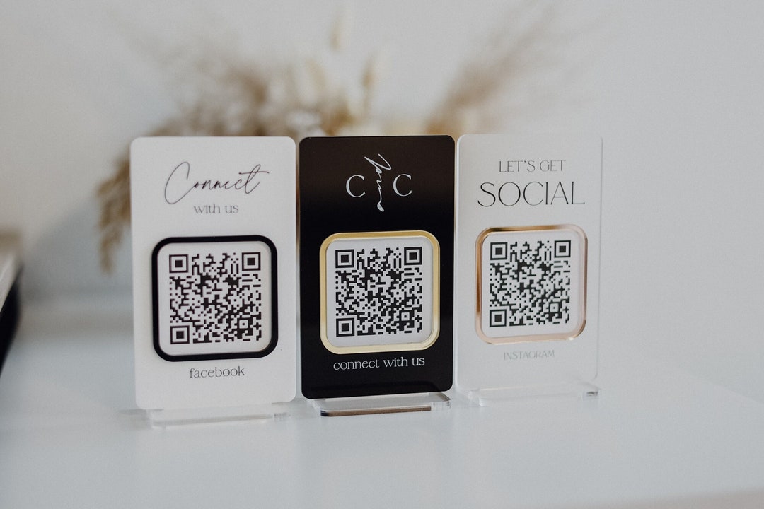 QR Code Sign Mini Stocking Stuffer Scan to Pay Sign Social Media Sign ...