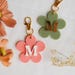 3D Flower Keychain Acrylic - Initial Flower Name Tag - Bridesmaids Gift ...