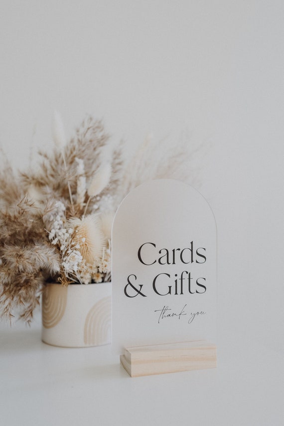 Cards & Gifts Arch Table Sign Gift and Cards Sign Modern - Etsy
