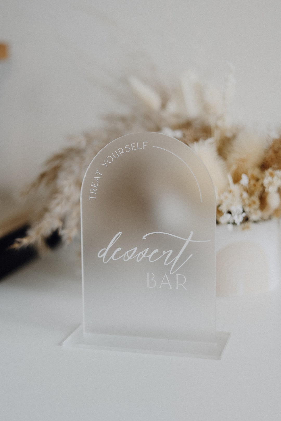 Dessert Table Sign Sweets Wedding Sign Modern Script Acrylic Wedding ...