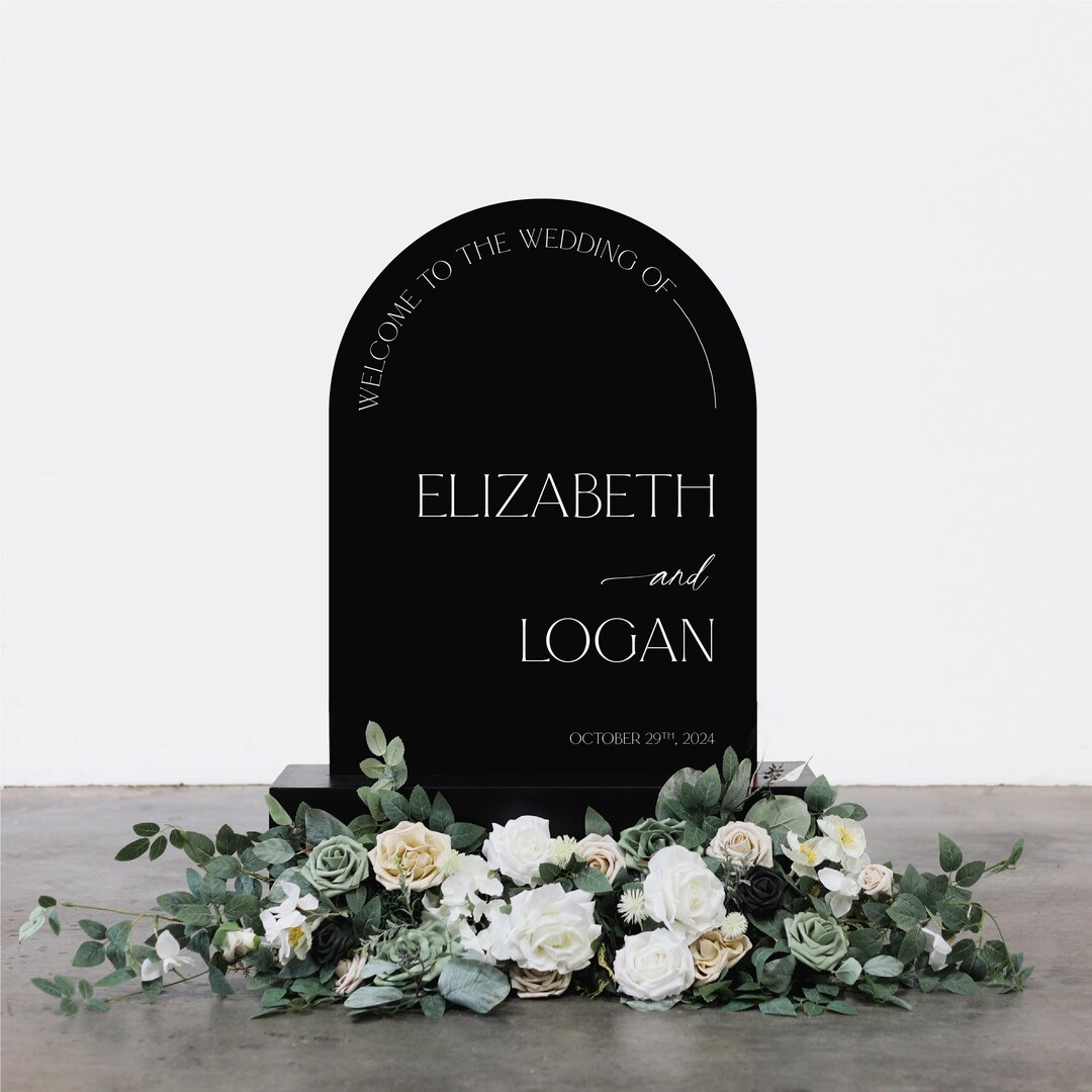 Arch Acrylic Welcome Sign 24x18" 28x20" - Acrylic Wedding Signage ...