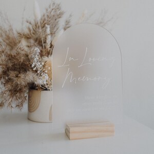 In Loving Memory Table Sign | in Memory Wedding Sign | Modern Script ...
