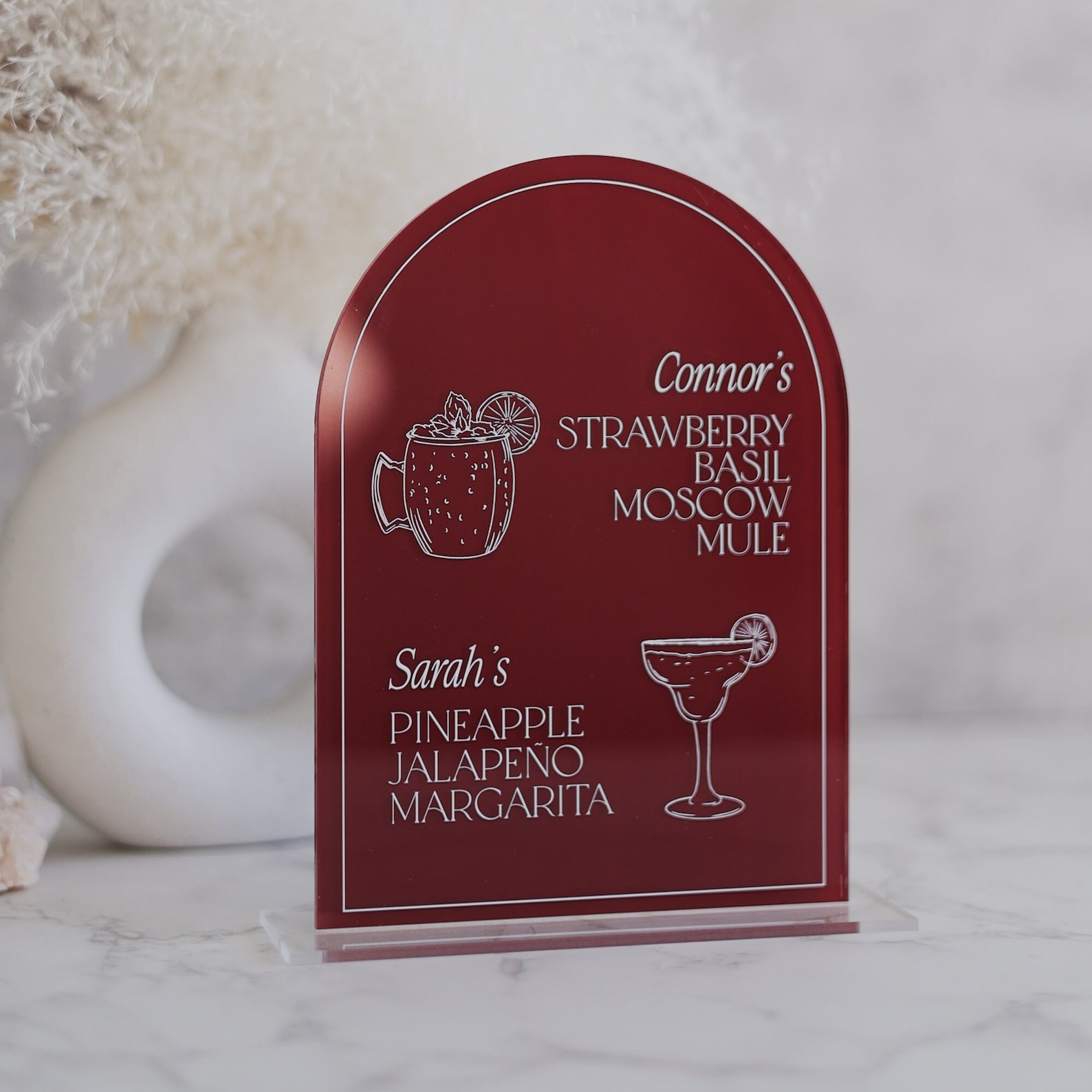 Signature Drink Bar Menu Sign Signature Cocktails Personalized Drinks ...