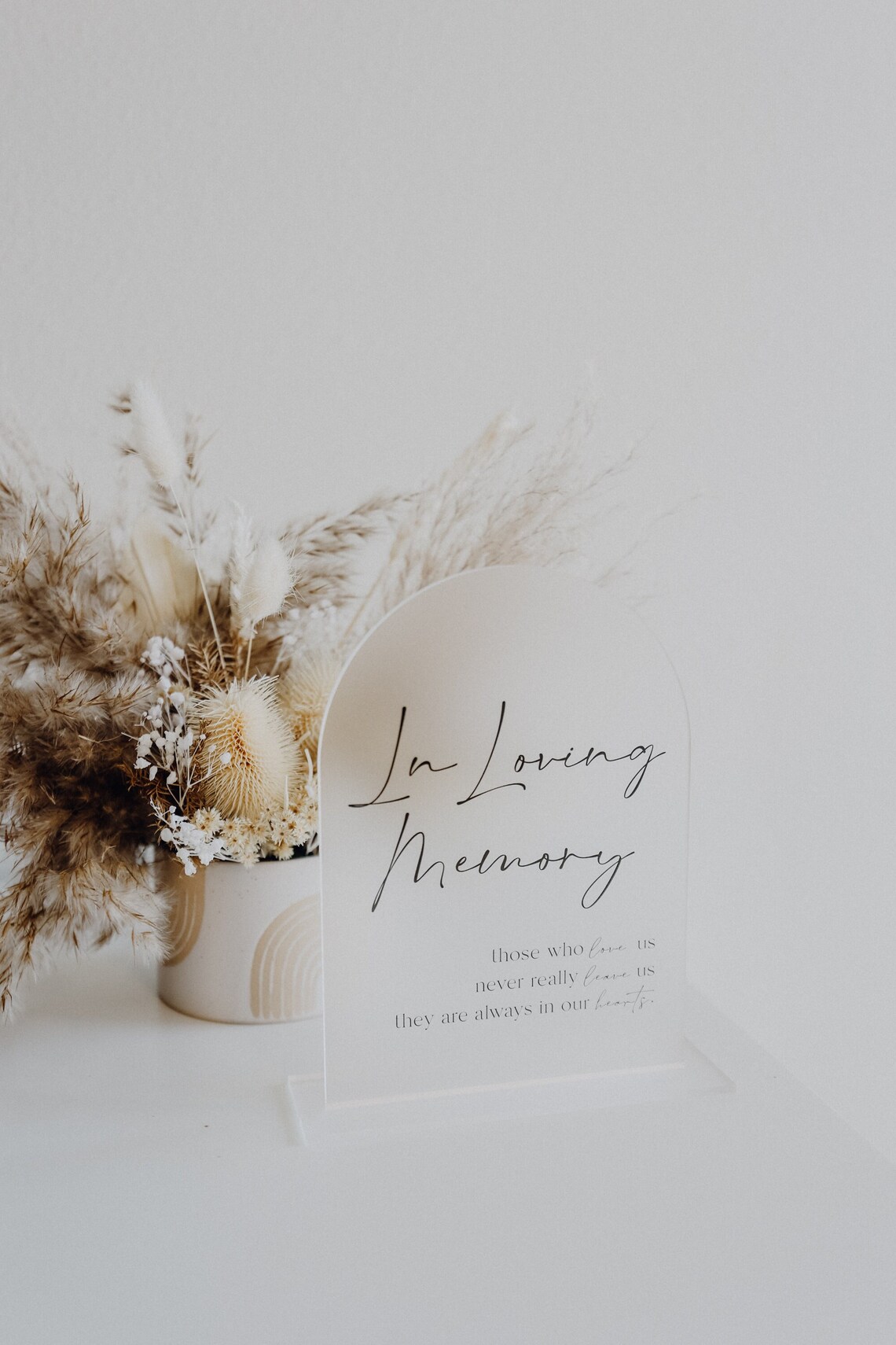 In Loving Memory Table Sign in Memory Wedding Sign Modern - Etsy