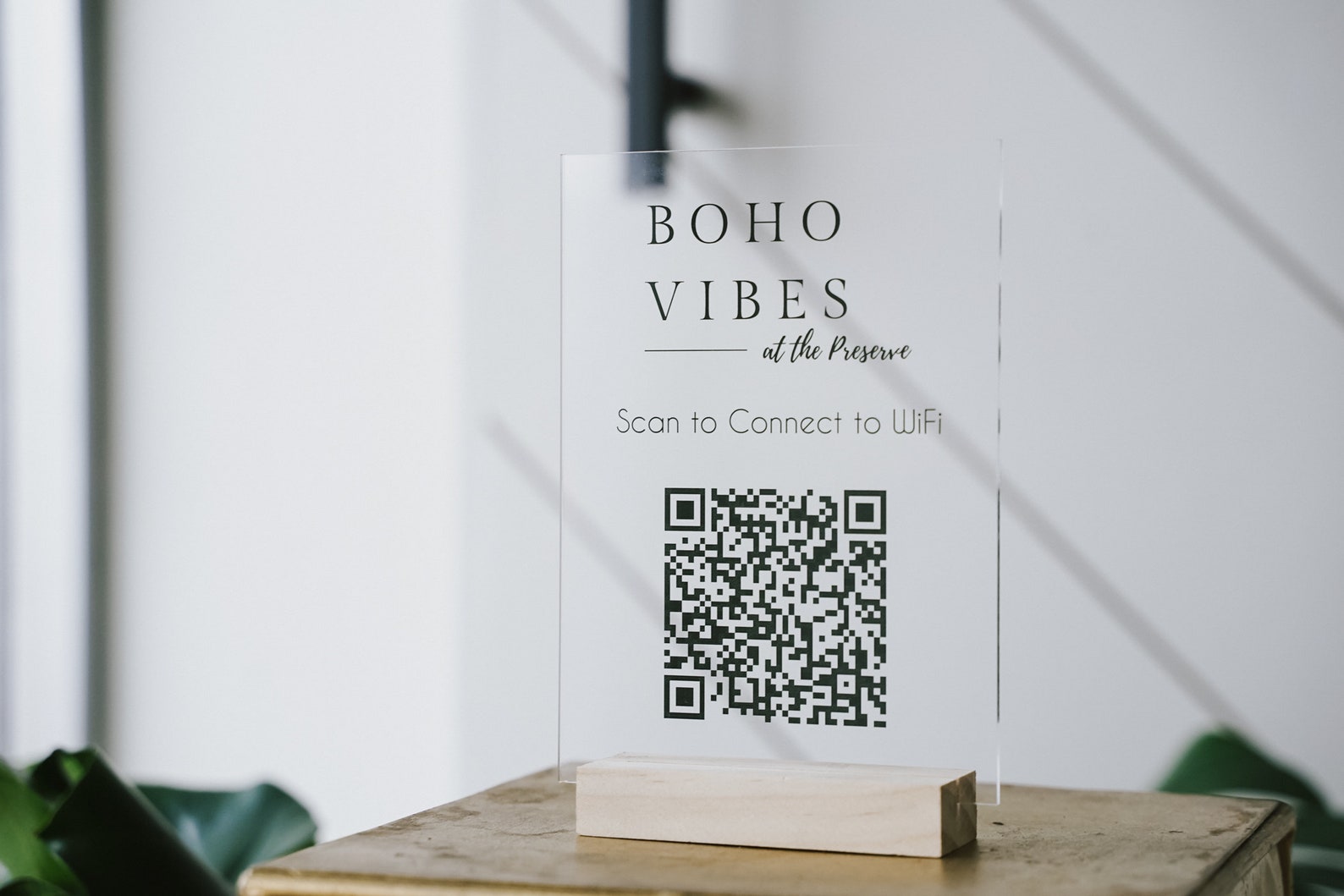 QR Code Acrylic Display Sign With Base Social Media Menu - Etsy Canada